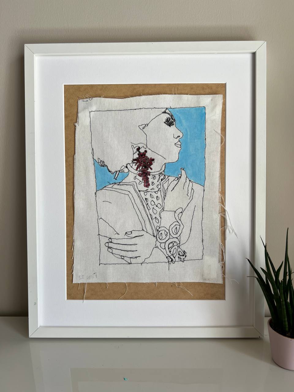 I'm a Model #3 Blue – Fliss Dray Textile Arts